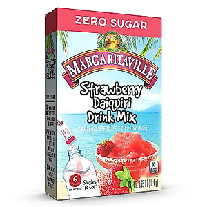 Margaritaville Singles to Go Drink Mix Ultimate Summer Variety Pack, 1 Strawberry Daiquiri, 1 Pina Colada, 1 Margarita, 1 CT