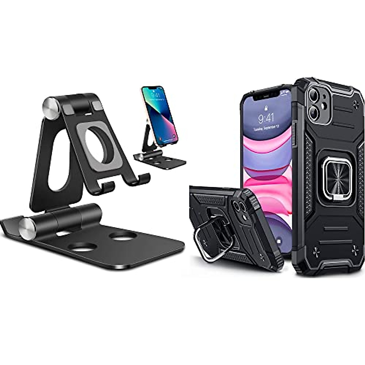Vakoo Adjustable Cell Phone Stand and iPhone 11 Case