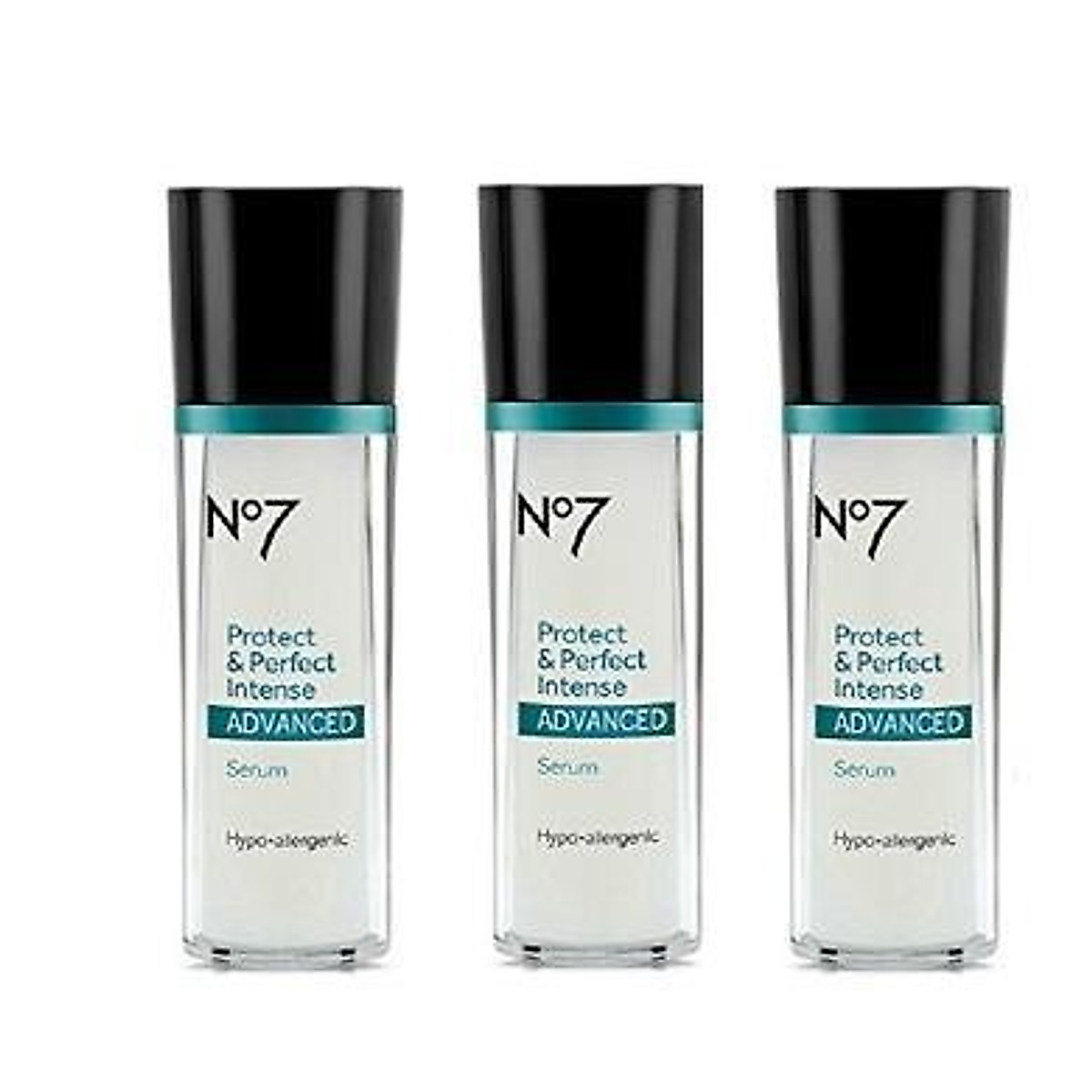 Boots No7 Protect & Perfect Intense Advanced Serum Bottle 1 fl oz (30 ml) Pack of 3
