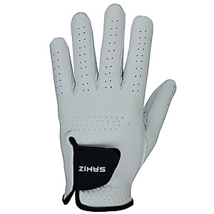 SAHIZ Genuine Cabretta Leather Golf Gloves Men Left Hand Single Value Pack Premium Feel Fit and Comfort. (Cadet Large, Left Handed)