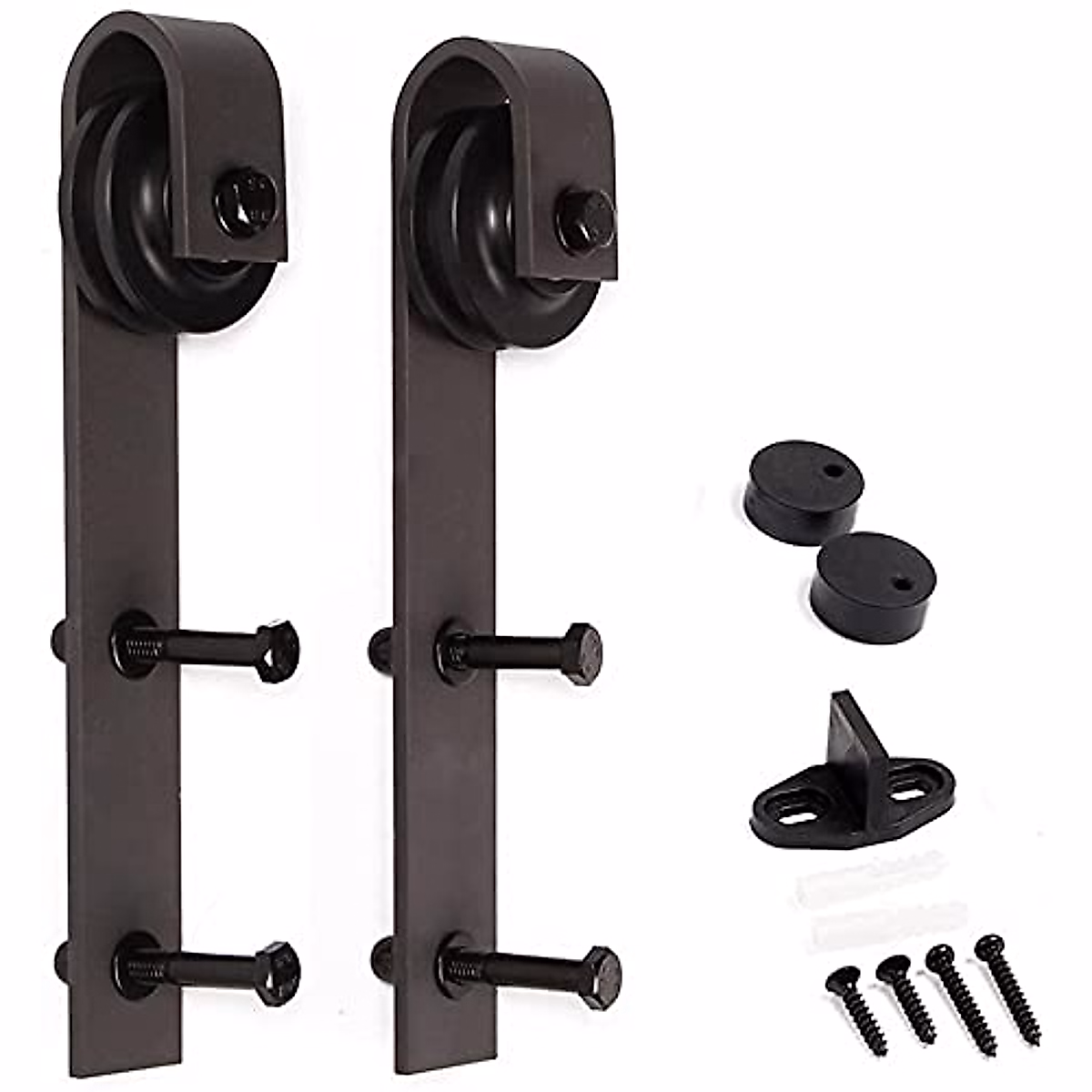 48 in/60in/72in/84in X 84 in K Series DIY Knotty Wood Double Sliding Barn Door with Hardware Kit (72 in x 84 in, Light Grey)