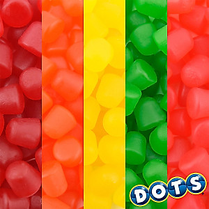 DOTS Individually Wrapped Candy - Original Gummy Candy Flavors - Cherry, Lime, Orange, Lemon, Strawberry - Gluten Free, Kosher & Peanut Free Gumdrops - Bulk 12ct, 6.5oz Dots Candy Boxes