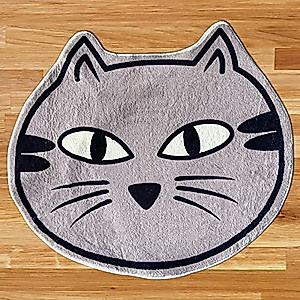 VBFGRT Cute Cartoon Cat Animal Shape Plush Rugs Bedroom Comfortable Home Decor Door Mat Interesting 31x27