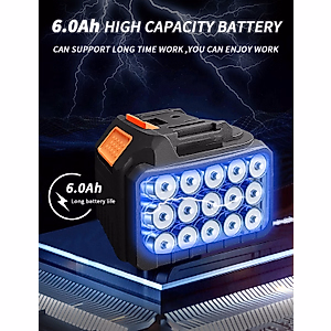 LAGATUNS Cordless Angle Grinder w/21V 6.0Ah Li-Ion Battery & Charger,Brushless Motor, 4-1/2'' Blade, Quick-Change Wheel Guard, 2-Position Handle, US Warranty (Renewed)