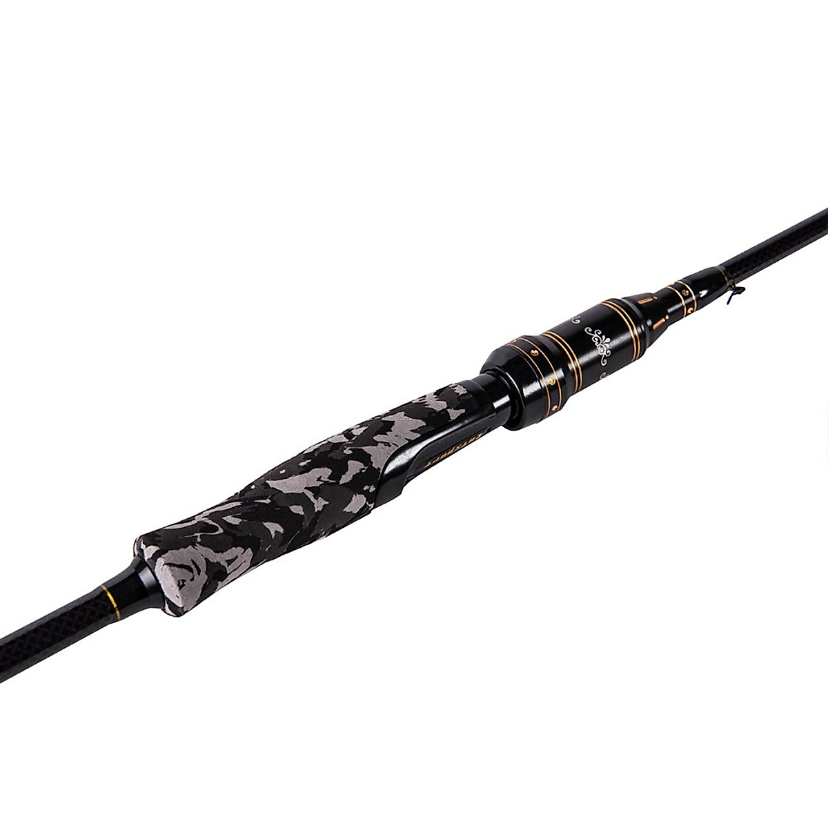Entsport Camo Legend 2-Piece 7-Feet Spinning Rod 24 Ton Carbon Fiber Spincasting Fishing Rod with 2 Tips - Medium and Medium Heavy Portable Spin Bass Fishing Rod