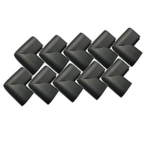 Interbusiness 10pc/Lot Home Furniture U Shape Corner Guard for Baby Child Infant Kids Safety Table Desk Corner Foam Bumps Cushion Protector,Black