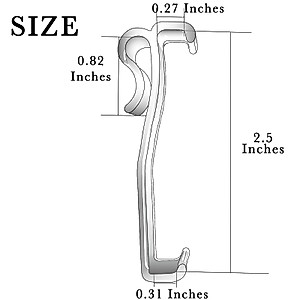 10 PCS 2.5 Inches Plastic Valance Clips for Blinds, Blind Clips for Valance Replacement Clips, Window Blind Clips, Wood Blind Valance Clips, Blind Channel Cover Clips