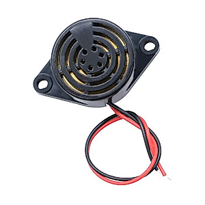 mxuteuk 6pcs DC 3-24V Wired Electronic Buzzer Alarm Sounder Speaker Intermittent Beep Tone SFM-27-II