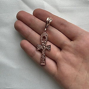 Better Jewelry Real Copper Etched Ankh Pendant, Charm
