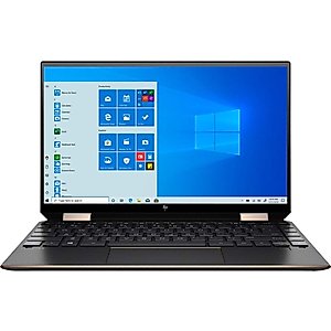 HP Spectre x360 GEM Cut 13.3" FHD Touch Laptop, Intel i7-1065G7, 16GB RAM, 1TB SSD, Bang & Olufsen, Fingerprint Reader, Stylus, Nightfall Black, Win 10 Pro, 64GB TechWarehouse Flash Drive