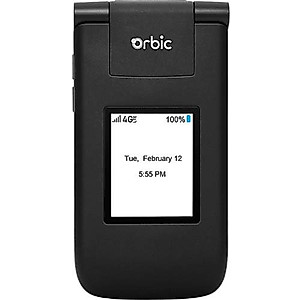 Orbic Journey V Verizon Prepaid 4g LTE Flip Phone - Black