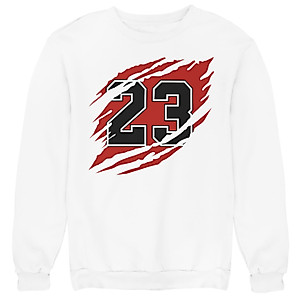 Jordan 23 Slash Men's Sweatshirt To Match Jordan Black White Red Sneakers, Crewneck Pullover Jordan 23 Graphic Sweat Shirt