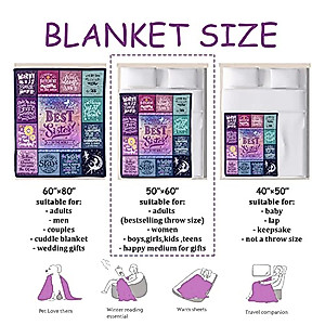Sulpoie Sister Blanket, Sister Gifts from Sister, Birthday Gifts for Sister, Sister Gifts, Sister Birthday Gifts from Sister, Gifts for Sister Throw Blanket 60"x50"