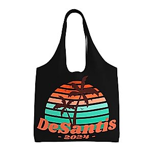 Desantis 2024 Canvas Shoulder Tote Bags Reusable Handbags Shopping Bag For Daily Women Or Men