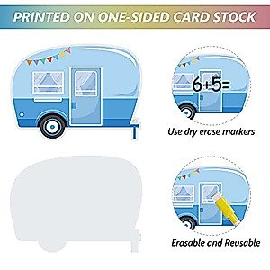 Camper Cutouts Vintage Trailers Cutouts Camping Bulletin Board Decoration Set for Classroom Decor School Playroom Baby Nursery Kids Bedroom Studio (72 Sheets)