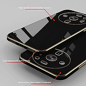 Jancyu Compatible with Xiaomi 12S Ultra Case Silicone, Shockproof Accessories Xiaomi 12S Ultra Phone Case Slim Protective Case White Cover (Black)