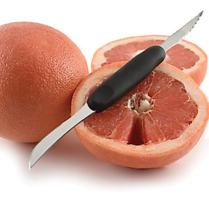 Norpro Grip-EZ Squirtless Grapefruit Knife, 8.75in/22cm, Black