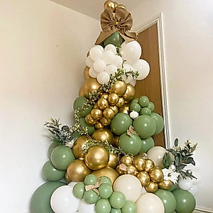 100pcs Metallic Gold Balloons Different Sizes 18 inch +12 inch +10 inch +5 inch Chrome Gold Balloon Gold Latex Balloons for Halloween Christmas Thanksgiving Birthday Party Graduation Baby Shower