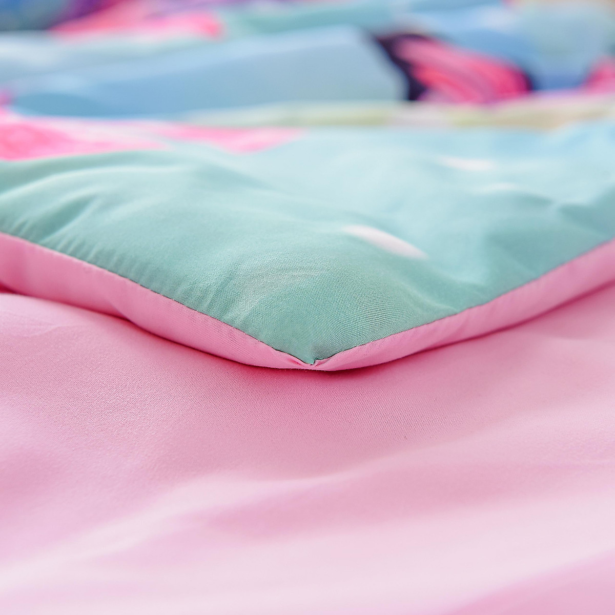 Btargot 3 Piece Purple Butterfly Girls Kids Adults Queen Size Comforter Set, Lightweight Soft All Season Bedding Set with 2 Pillowcases