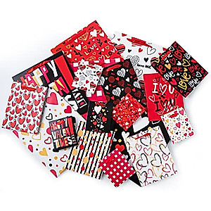 JOYIN Valentine's Day Paper Gift Bags with Handle, Paper Wrapping Kraft Bags for Funny Gift Giving Novelty Gift Exchange Gift Wrapping Valentines Gift Bags Party Favors (Colorful)