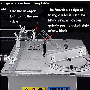 BACHIN Upgrade Version Table Saw Mini Precision Saws DIY Wood Working Lathe Polisher Drilling Machine for Handmade Wooden Model Crafts, Printed Circuit Board Cutting