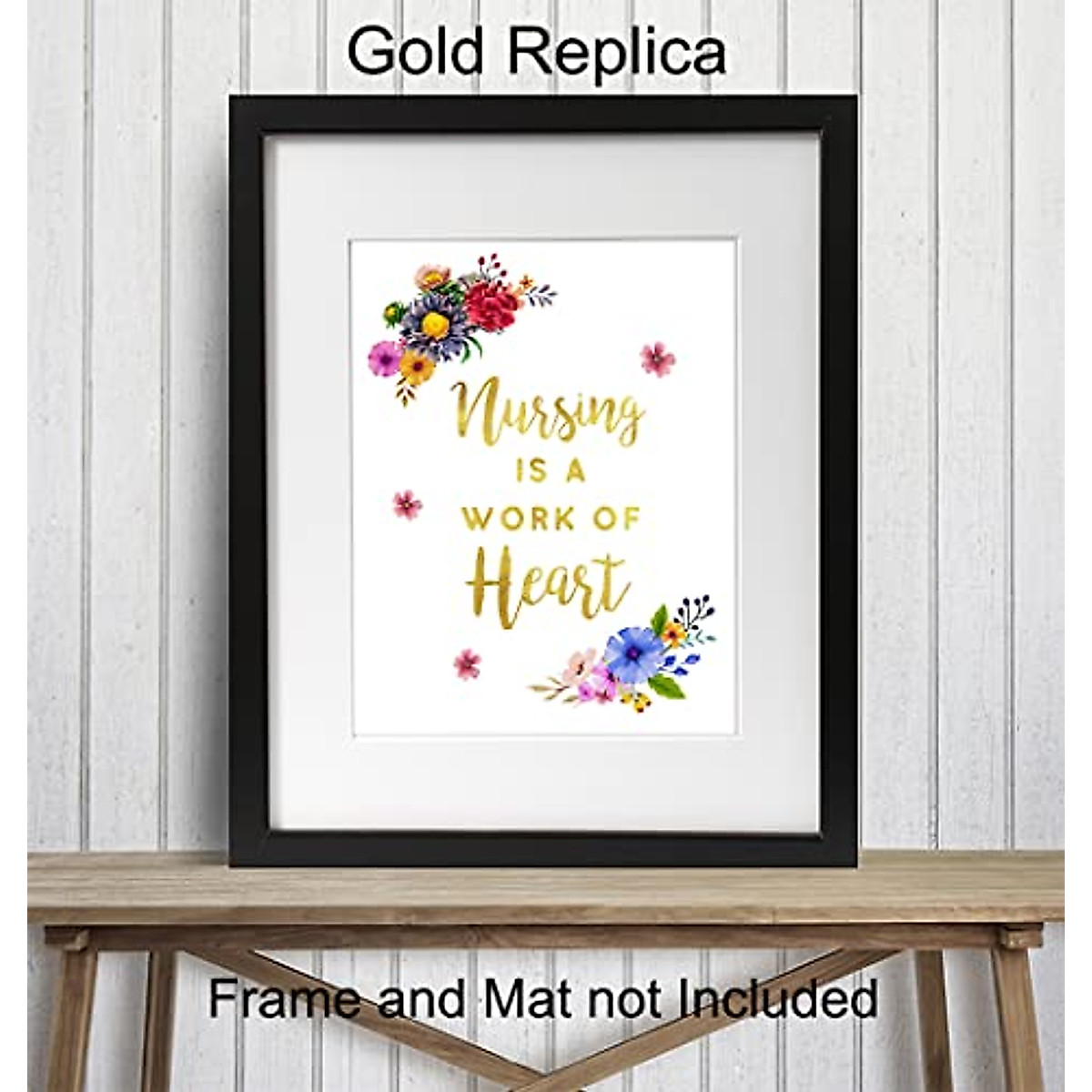 Nurse Wall Art Decor Poster - Appreciation Gift for Registered Nurse Practitioner, RN, Physician Assistant, PA, LPN, LVN, RNA, CNA - Medical Decoration for Hospital, Doctor Office - 8x10 UNFRAMED