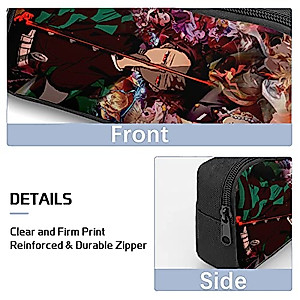 QIDOZVIY Anime Pencil Case Multifunction Stationary Bag with Zipper Durable Pencil Pouch Large Capacity Pen Bag for Men Women Teen Boy Girl