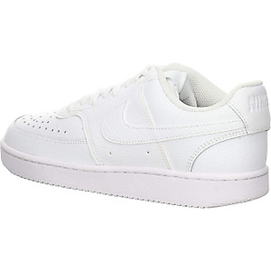 Nike Women's Court Vision Low Sneaker, White/White-White, 6 Regular US