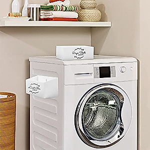 Dryer Sheet Holder Laundry Room Organization Decor Dryer Sheet Dispenser with Magnetic Lint Bin Farmhouse Wooden Dryer Sheet Holder Container