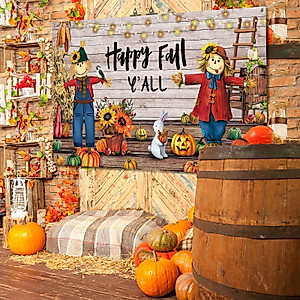Fall Thanksgiving party Backdrop Extra Large Thanksgiving Decorations Outdoor Yard Banners Fall Thanksgiving Harvest Photography Backdrop Fall Party Supplies for Autumn Decorations, 72.8 x 43.3 Inch