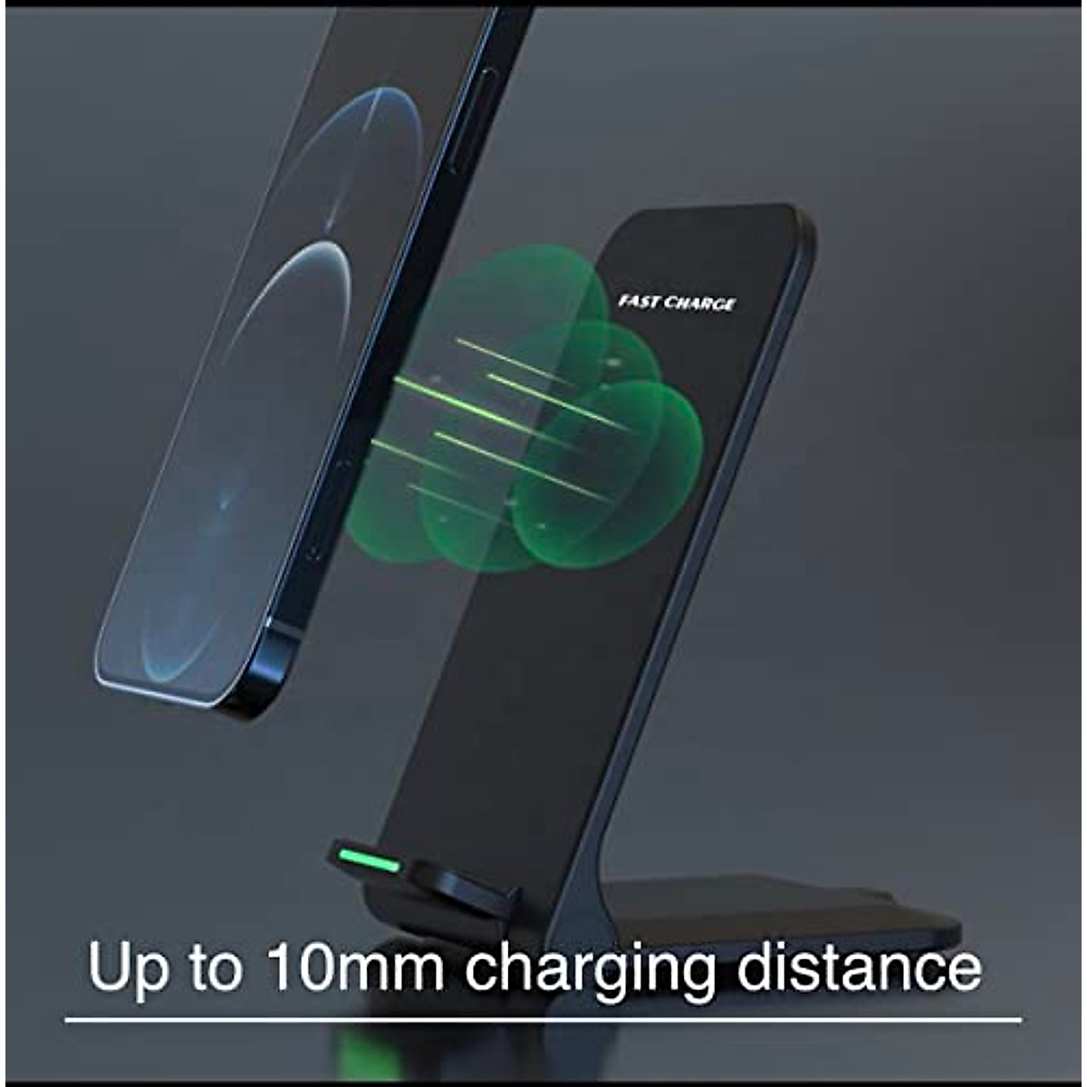 Folding 15W Wireless Charging Stand, Stand Compatible with All Phones,Phone Charger for iPhone 14/13/12/SE 2020/11/XR/XS/X/8, Samsung Galaxy S22 S21 S20 S10 S9 S8/Note 20 Ultra/10/9, Black