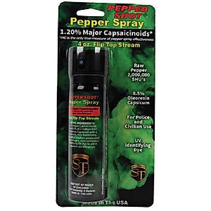 Pepper Shot 1.2% MC 4 oz pepper spray stream flip top