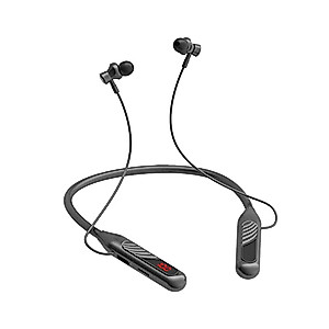 Wireless Bluetooth 5.3 Hanging Earphone - Digital Stereo Earbuds Waterproof,HiFi Sound Quality,Water-Resist Noise-Canceling Long Life Can Talk Multi-Function Sports Earbuds,for iOS Android (Black)