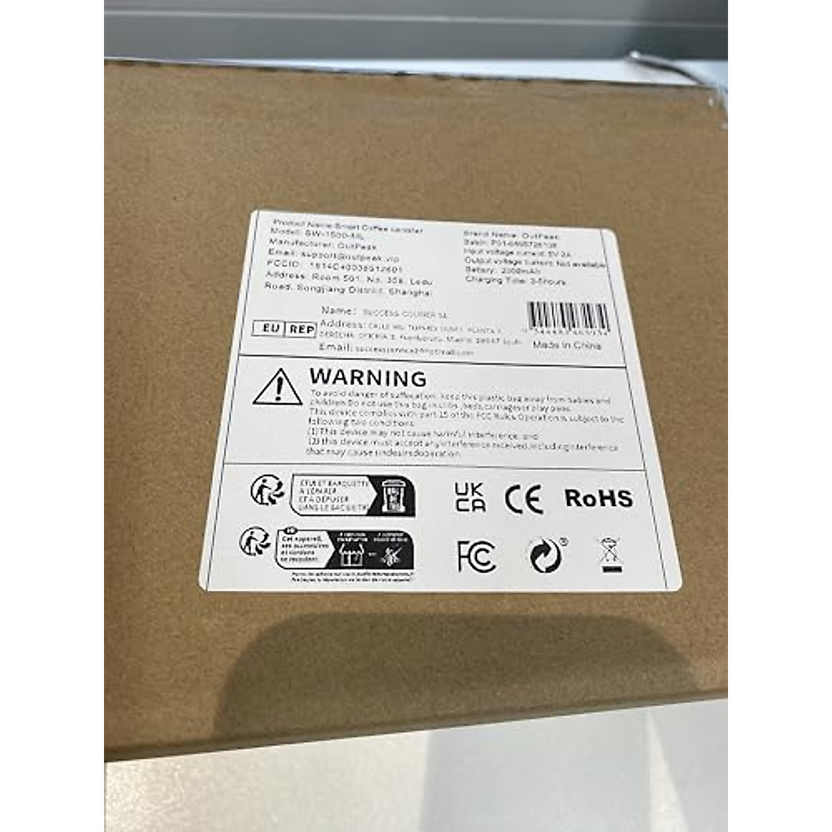 OUTPEAK Neo 2025 Kilo Auto Vacuum Coffee Canister, 1.5L Capacity for 17.6oz of Coffee Beans, One-Button Operation, Stainless Steel Coffee Storage Container for Barista, Gifting (Large, Pearl White)