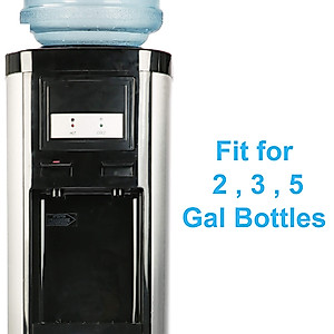 Vilobos Top Loading Water Dispenser Hot/Cold Water Cooler Dispenser-Holds 3 or 5 Gallon Bottles, Child Safety Lock,Removable Drip Tray for Home Office,Black