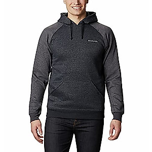 Columbia Men's Hart Mountain II Hoodie, Black Heather/Shark Heather, Small