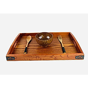 JapanBargain 1653, Wooden Miso Soup Bowl Japanese Zen Style Dessert Salad Snack Rice Bowl, Set of 2