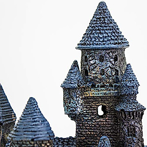 Penn-Plax Age-of-Magic Wizard’s Castle Aquarium Decoration – Safe for Freshwater and Saltwater Fish Tanks – Extra Large – Part A
