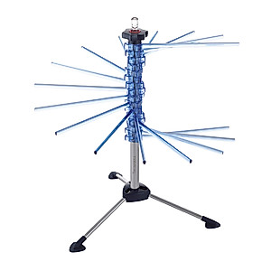 Marcato Atlas Pasta Drying Rack, Tacapasta, Made in Italy, Steel and Polycarbonate, Collapsible, Blue