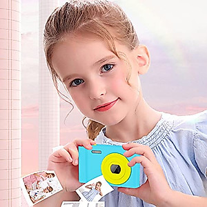 Kids Camera for Boys and Girls Digital Camera with Memory Card 16X Zoom Vlogging Camera 1080P Video Recorder with Multiple Unique Functions Great Birthday Electronic Toys for Children (Blue 16GB)