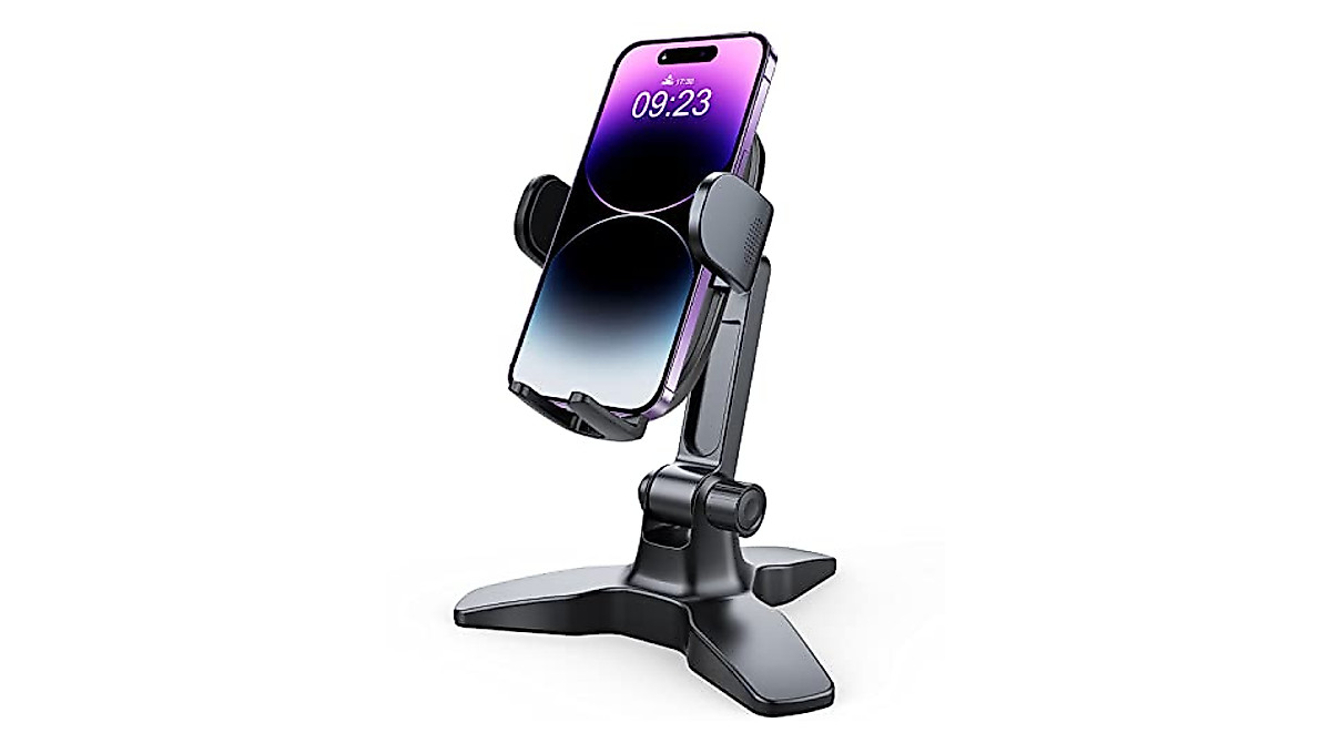 OQTIQ Adjustable Cell Phone Stand for Desk - 360° Rotation, Heavy Duty