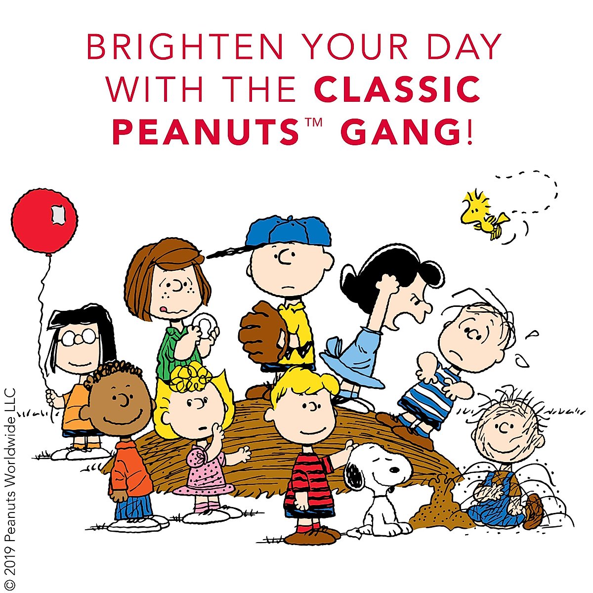 Graphique Peanuts Typewriter Boxed Notecards, 16 Snoopy at Typewriter Cards Embellished with Glitter, with Matching Envelopes and Storage Box, 3.25" x 4.75"