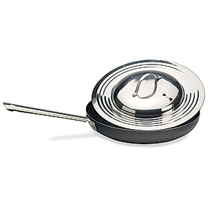RSVP International Endurance Universal Lid with Adjustable Steam Vent, One Size - Stainless Steel, 12.5"x 12.5" x 3" |Fits 7" - 12" pots & pans |Dishwasher Safe| Oven Safe