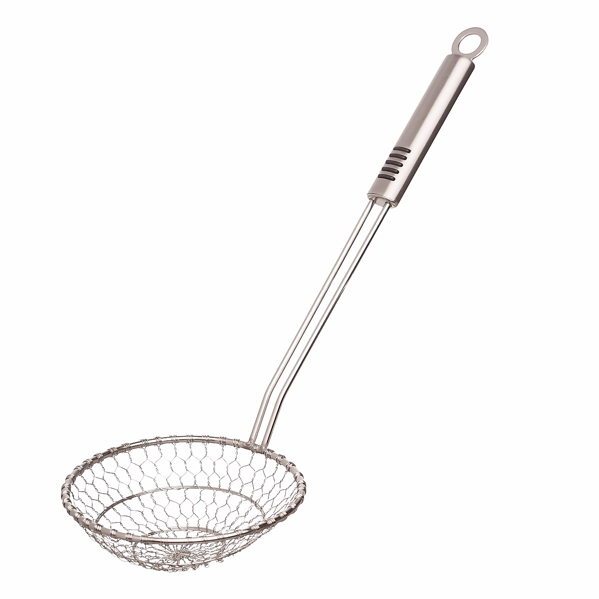 Helen’s Asian Kitchen Spider Strainer, All Stainless Steel, 5-Inch Strainer Basket With 10.25-Inch Handle