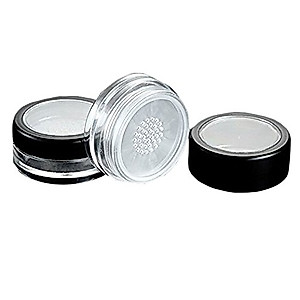 3 Pieces 10G 10ml Empty Loose Face Powder Blusher Puff Case Box Makeup Cosmetic Jars Containers with Sifter Lids