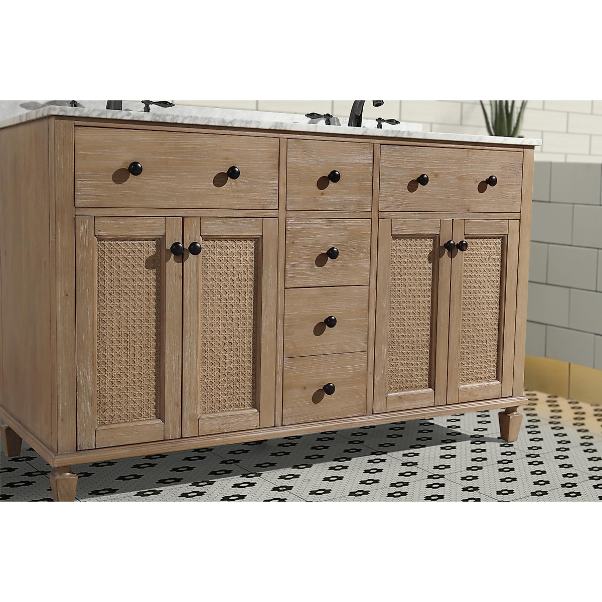 Ari Kitchen & Bath Annie 55" Bathroom Vanity Weathered Fir