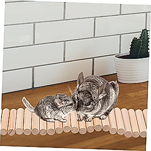 iplusmile Hamster Swing Dwarf Hamster Hideout Toys Bendable Bridge Hamster Rat Toys Hamster Wooden Bridge Climbing Toys Rocking Toy Bendable Toys Rat Ladder Wooden Arch Bridge Small Animals