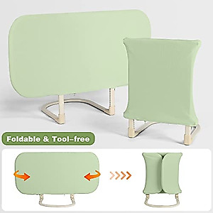 welspo Toddler Bed Rail, Fold Down Safety Kid & Elderly Bed Guard Rail, Portable Child Bed Safety Rail
