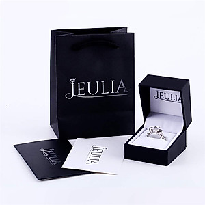 Jeulia Diamond Band Rings for Women cz Sterling Silver Interchangeable Ring Sets Wedding Engagement Anniversary Promise Ring Bridal Sets (Amethyst Purple, 5.5)