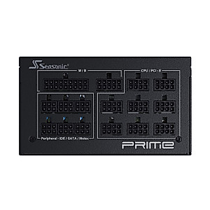 Seasonic PRIME 1000 Gold SSR-1000GD 1000W 80+ Gold ATX12V & EPS12V Full Modular 135mm FDB Fan Power On Self Tester Power Supply